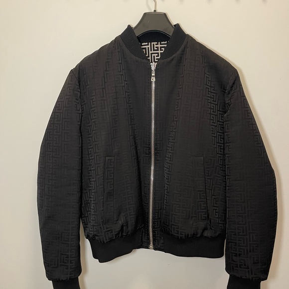 Balmain | Jackets & Coats | Mens Balmain Logo Monogram Reversible ...